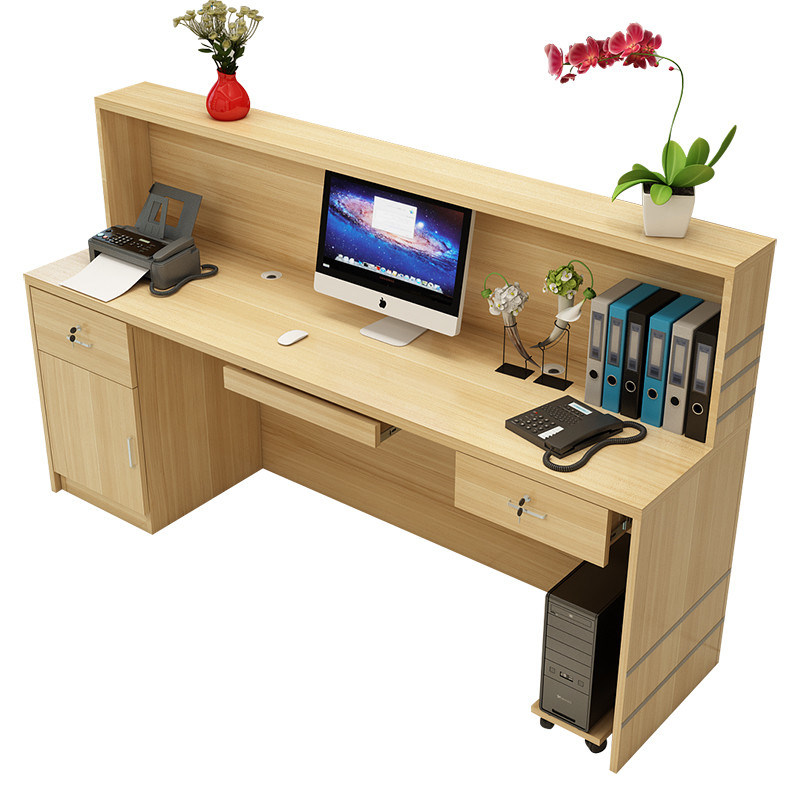 Metal Reception Desk for Simple Front Wooden Cashier Hotel Right-Angled ...